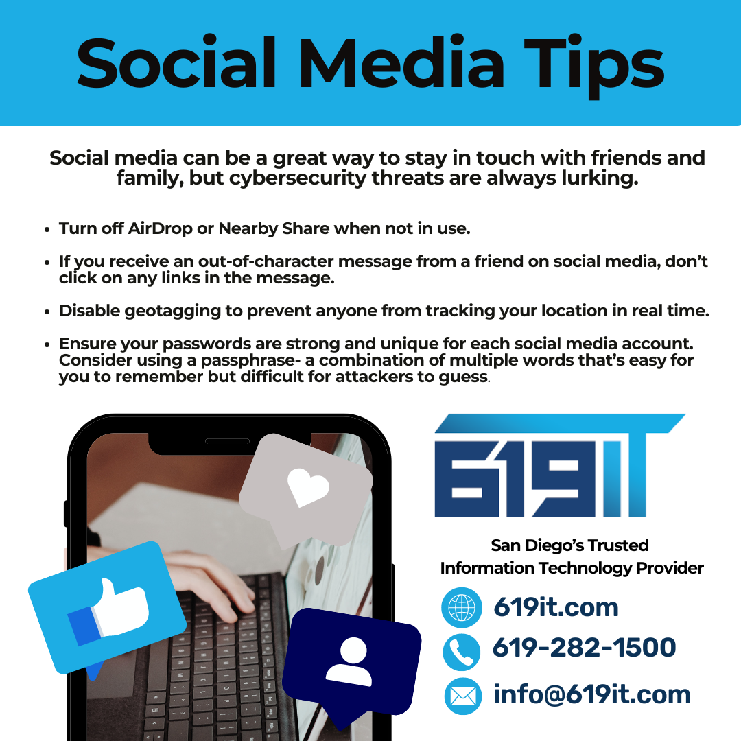 4 Easy Social Media Tips - 619 IT-Best MSP in San Diego